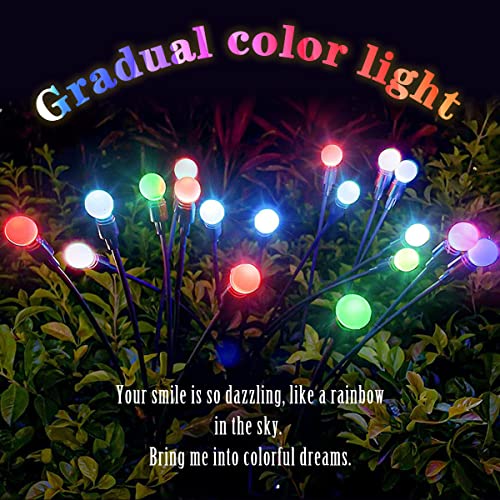 GIIOASA 8-LED Firefly Solar Garden Lights, Starburst Swaying Light, Outdoor Waterproof Camping lamp, Firefly Path Lights, Decorative Solar Garden Lights(with Crickets Chirping)