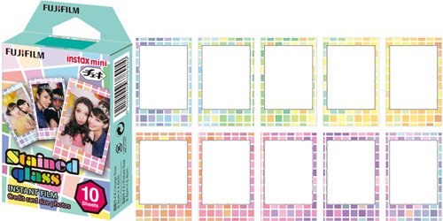 Fujifilm Instax Mini Instant Film Bundle, Candy Pop, Stained Glass, Stripe, Shiny Star, Single Pack, 50 Sheets