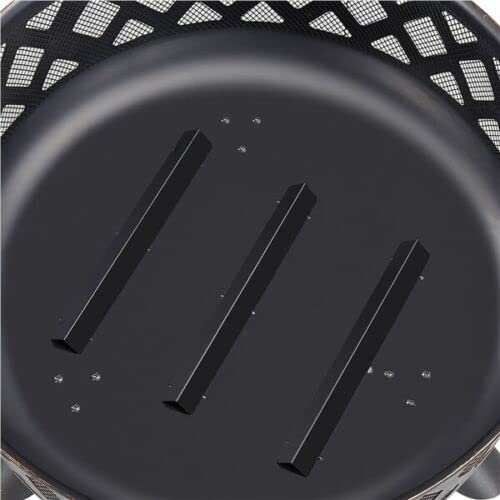 Fire Pit, 36 Inch Fire Pits for Outside Large Bonfire Wood-Burning Patio & Backyard Fire Pits Round Firepit for Camping Patio Backyard Garden Camping Beach NJDT