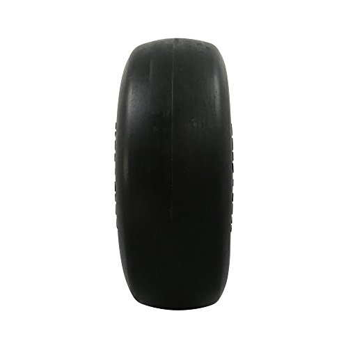 MARASTAR 00232 Universal Fit Flat Free 11 x4.00-5 Lawnmower Tire Assembly, 3.4" Centered Hub, 3/4" Bushing
