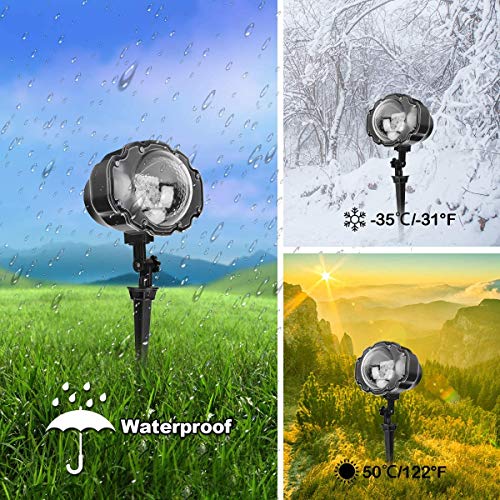 Syslux Christmas Snowfall Projector Lights, Indoor Outdoor Holiday Lights with Remote Control White Snow for Halloween Xmas Party Wedding Garden Landscape Decoration(Snow Spots)