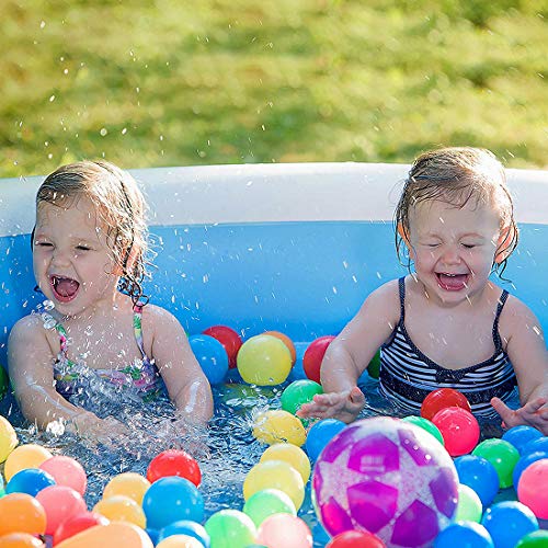 HideRacoon Kiddie Pool Family Inflatable Swimming Pool for Adults, 118" X 69" X 22" Swimming Pools, Oversized Pool Outdoor Blow Up Above Ground Pool for Backyard, Garden
