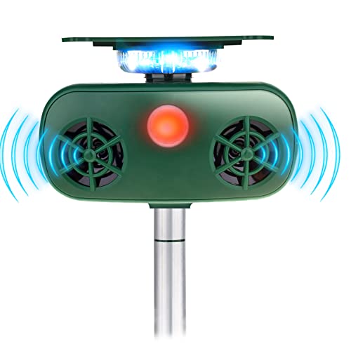 Defendy Solar Animalt Outdoor Solar Powered Ultrasonicof Dog Deterrent Squirrel