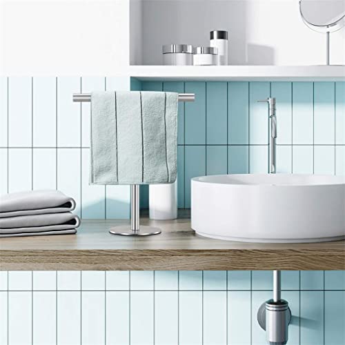 n/a Bath Hand Towel Holder Standing Matte Black T-Shape Towel Bar Rack Stand Tower Bar Bathroom Kitchen Vanity Countertop (Color : D, Size : 27X30CM)