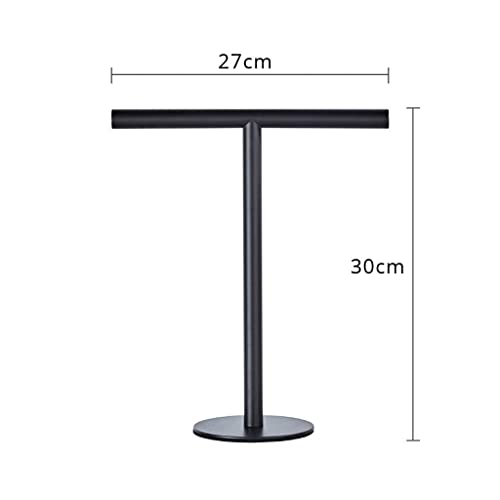 n/a Bath Hand Towel Holder Standing Matte Black T-Shape Towel Bar Rack Stand Tower Bar Bathroom Kitchen Vanity Countertop (Color : D, Size : 27X30CM)
