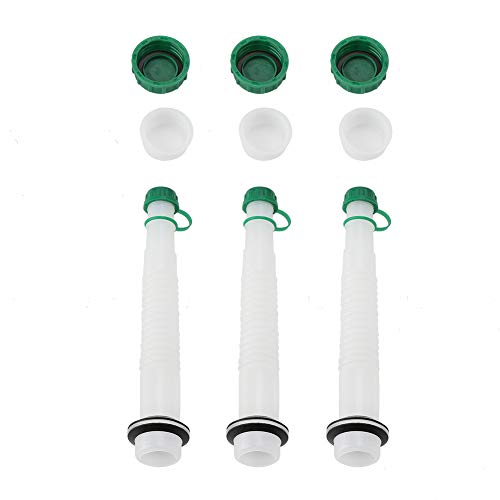 3 Sets of Replacement Gas Can Fuel Spout Cap Kit Garden Industrial Machinery Refuel Tool(1L)