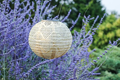 Allsop Home Garden 31771 Solar Lighting, Pearl Wave Globe