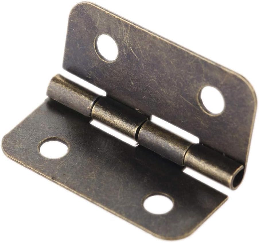 WRAFER Door HingesDoor Hinges Internal 4Pcs 36X26Mm Antique Kitchen Cabinet Door Hinges Jewelry Wood Box Cabinet Drawer Butt Hinge Decorative Hinges Furniture Hardware