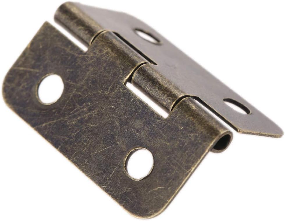 WRAFER Door HingesDoor Hinges Internal 4Pcs 36X26Mm Antique Kitchen Cabinet Door Hinges Jewelry Wood Box Cabinet Drawer Butt Hinge Decorative Hinges Furniture Hardware