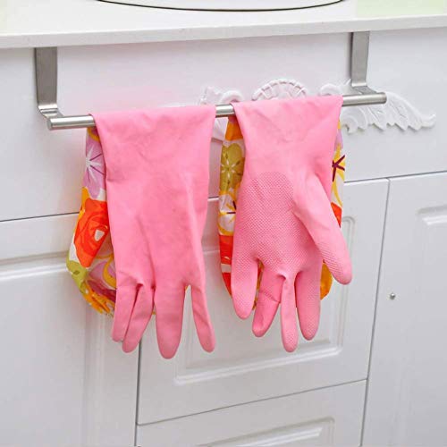 AFLHYJK Towel Rack - Kitchen Over Cabinet Strong Steel Towel Bar Rack - Hang on Inside or Outside of Doors - Storage and Organization for Hand