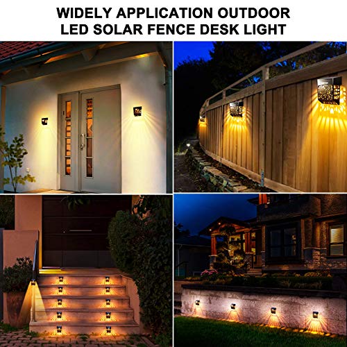 LOFTEK 16-inch LED Dimmable Floating Pool Lights Ball, Cordless Night Light with Remote(1P)+Solar Fence Lights Outdoor, Solar Wall Deck Lights Led Garden Decorative Lighting (4P)