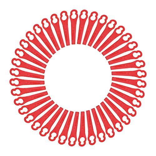 Crop Garden Replace 40pcs for Cordless Strimmer Grass Plastic Trim Tool Cmmt12018 (Red, One Size)