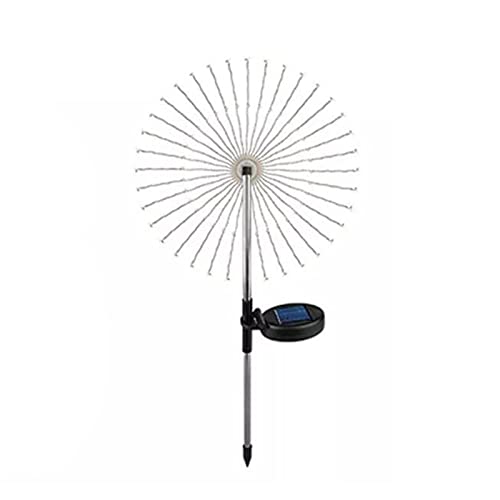 Solar Garden Decor Firework Lights - 1PC Led Solar DIY Flowers Fireworks Arrangement Lamp with 2 Lighting Modes for Outdoor Wedding Garden Walkway Patio Backyard Party Decor