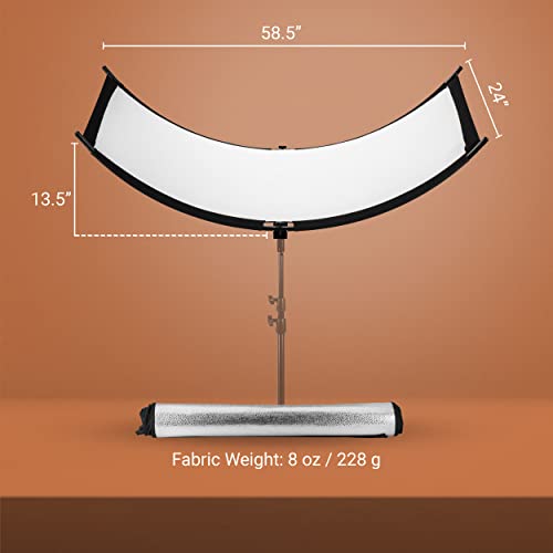 Glow ArcLight II Curved Light Reflector Kit, a Portable Photography Reflector for Studio, Photo, Video, Portrait with White Light Reflector, Gold Light Reflector, Silver White Reflector and Carry Bag