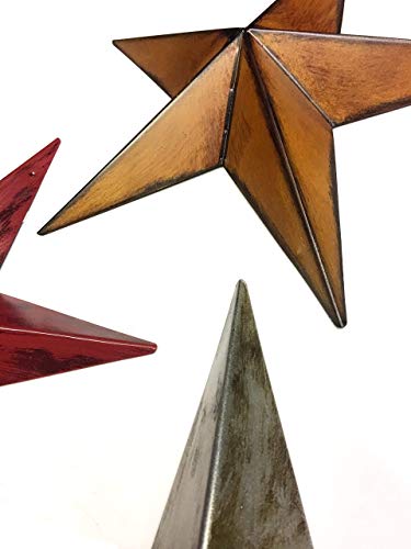 Bellaa 22052 Metal Stars Wall Decor 12 inch Set of 3 Celtic Patio Garden Outdoor