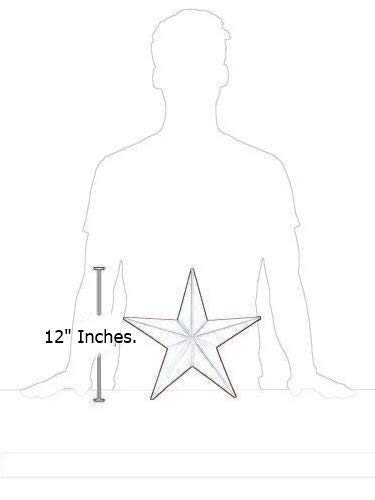 Bellaa 22052 Metal Stars Wall Decor 12 inch Set of 3 Celtic Patio Garden Outdoor