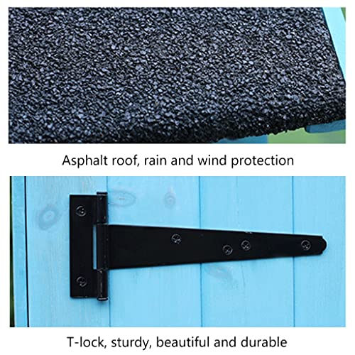Large Garden Locker, Wooden Backyard Storage Cabinet, Outdoor Storage Shed, Garages Rack Shelves with Plastic Feet, Waterproof Tool Shed for Mower (Size : 181.5cm-A2)
