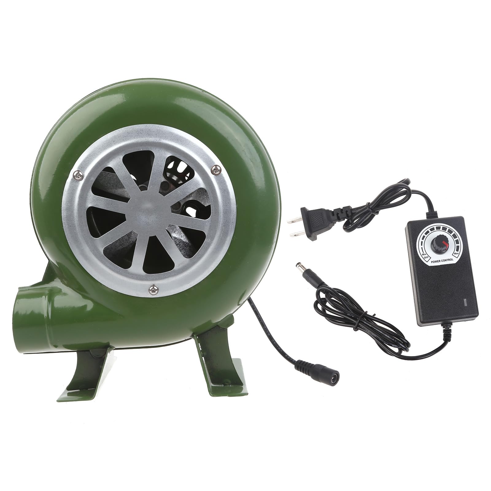 QUETHEDS Electric Blower Fan BBQ Fan 100v 220v Suitable For Barbecue Mini Blacksmith Forges Blower With Speed Adapter AC100-240V BBQ Blower 200w Mini Blacksmith Forges Blower With Duct Portable (80W)
