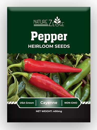 Hot Pepper Seeds for Planting, Cayenne, Hungarian Yellow, Jalapeno, Serrano, Habanero Orange, Heirloom Pepper Seeds Variety Pack, NonGMO