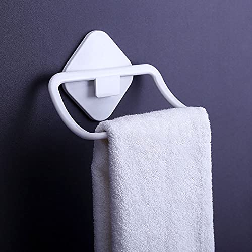 OGRAFF Towel Ring 1 Piece of Pure White Bathroom Towel Ring, Non-Perforated Paste Type Non-Marking Hand Towel Ring, Kitchen and Bathroom Hanging Rag Rack