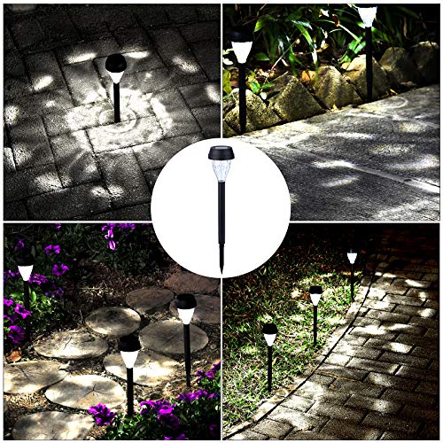 TWINSLUXES 12 Pack Solar Pathway Lights,Outdoor Waterproof Garden Lights LED Landscape Lighting Up to 12 Hrs Long,Auto On/Off Dusk to Dawn for Sidewal,Lawn, Patio, Yard…