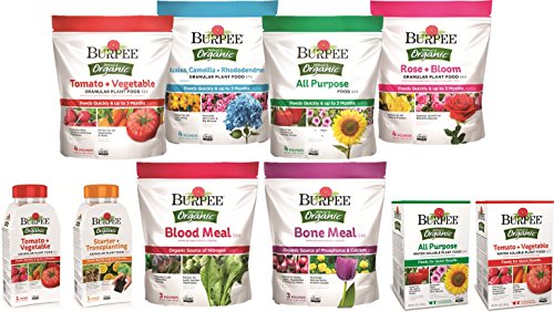 Burpee Organic Tomato and Vegetable Water Soluble Plant Food 6-2-3, 10 oz Box