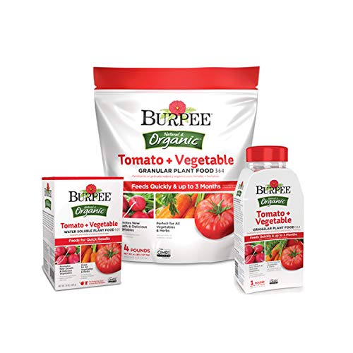 Burpee Organic Tomato and Vegetable Water Soluble Plant Food 6-2-3, 10 oz Box