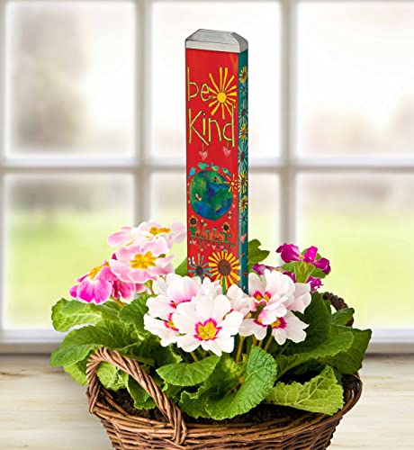 Studio M Be Kind 13" Mini Art Pole Small Decorative Indoor/Outdoor Garden Post, Great Gift, Stake Included for Easy Installation, No Digging Necessary - Made in The USA