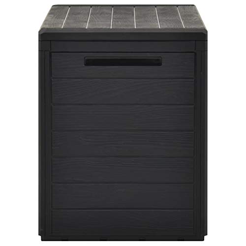 Tidyard Garden Storage Box Storage Cabinet 50.2 Gal Deck Box Garden Organizer Toolbox for Patio, Lawn, Poolside, Backyard Outdoor Furniture 38.7 x 17.3 x 21.7 Inches (W x D x H)