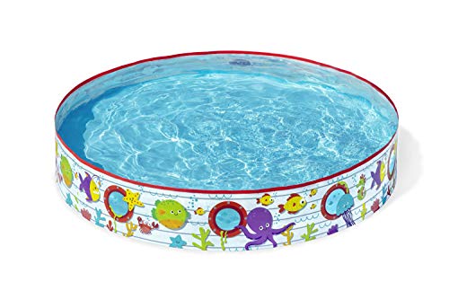 Bestway 55029 Paddling Fill N Kids Garden Pool with Fun Fish Print, Multicolor, 1.52 m x 25 cm