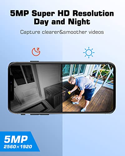 ANRAN Security Camera Wireless Outdoor with 360° View, Solar Outdoor Camera with Smart Siren (Q01-5MP)