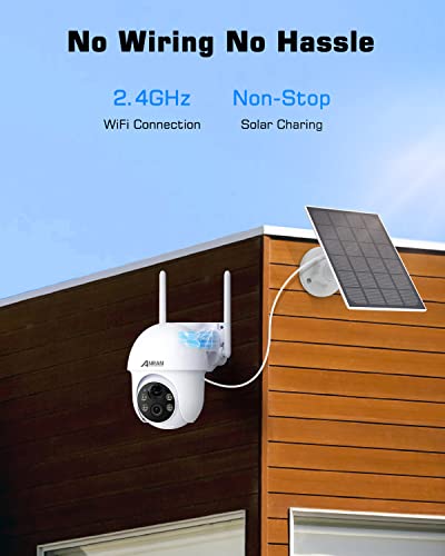 ANRAN Security Camera Wireless Outdoor with 360° View, Solar Outdoor Camera with Smart Siren (Q01-5MP)