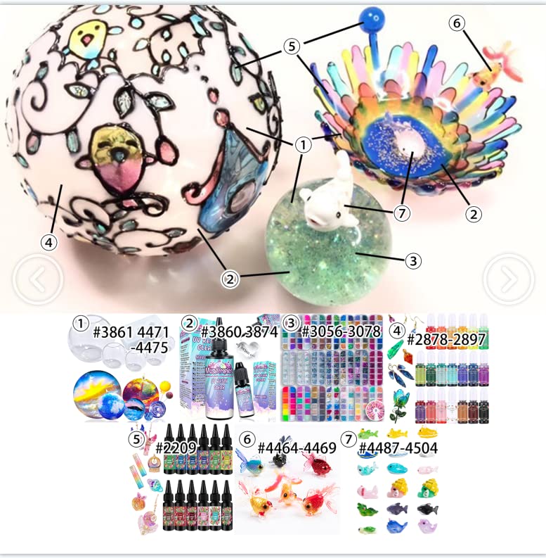 FUNSHOWCASE Miniature Sea Figurines 1:12 1inch Charm 18-Count Epoxy Art UV Resin Inlay Diorama Aquarium Terrarium Fairy Garden