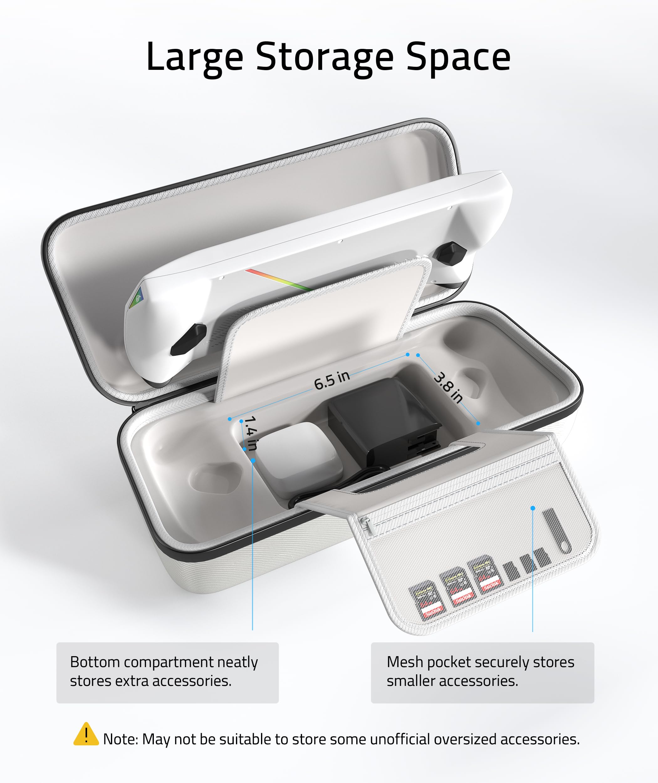 Syntech Hard Carrying Case and Mini Dock Station Compatible with ASUS ROG Ally Console and Accessories.
