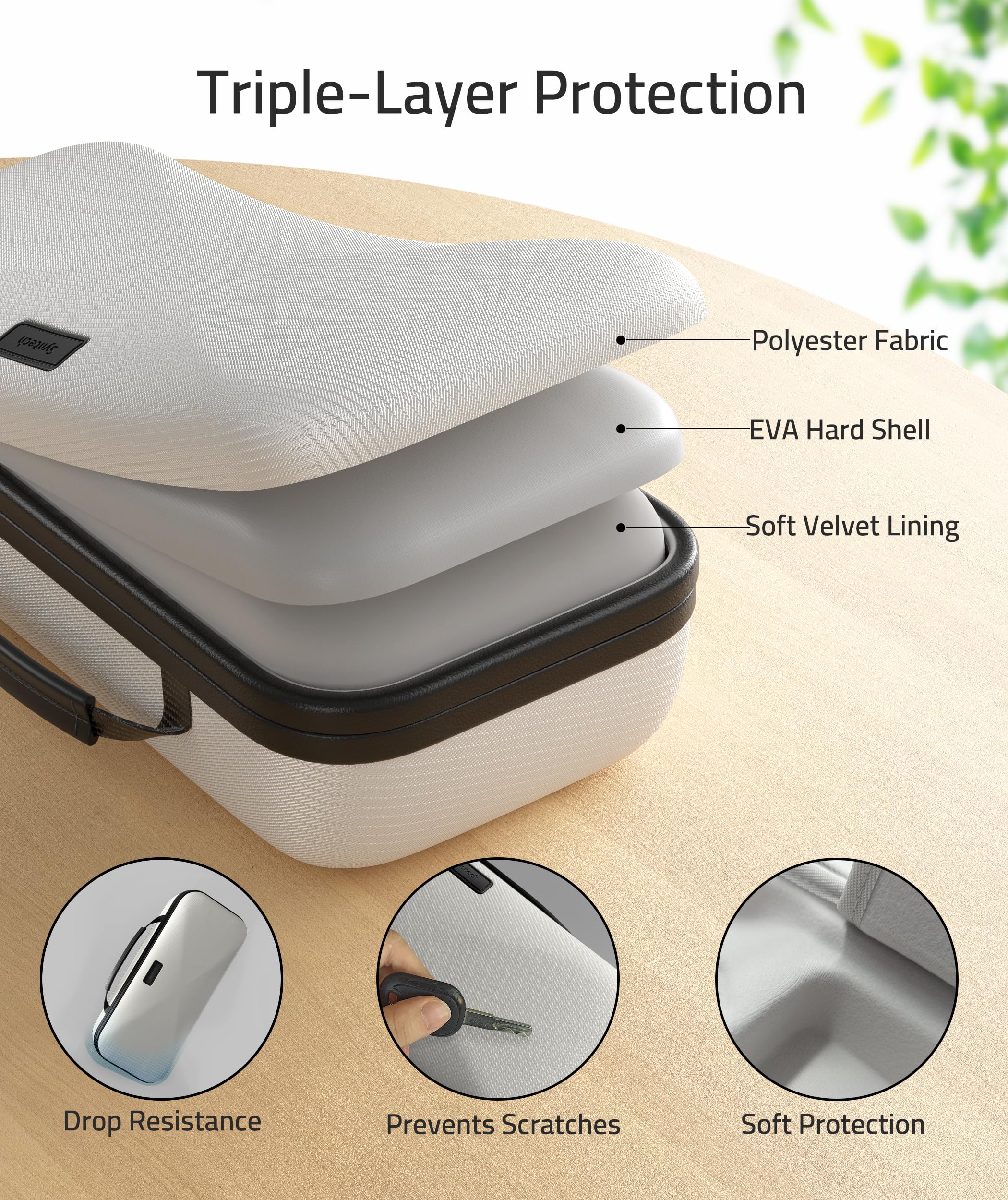 Syntech Hard Carrying Case and Mini Dock Station Compatible with ASUS ROG Ally Console and Accessories.