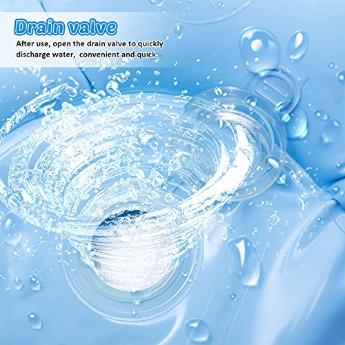 TOYANDONA Inflatable Kiddie Pool, Kids Outdoor Water Pool Inflatable Swimming Pool Summer Wading Pool for Kids Backyard Garden Indoor Ball Pit Pool (150x35cm)