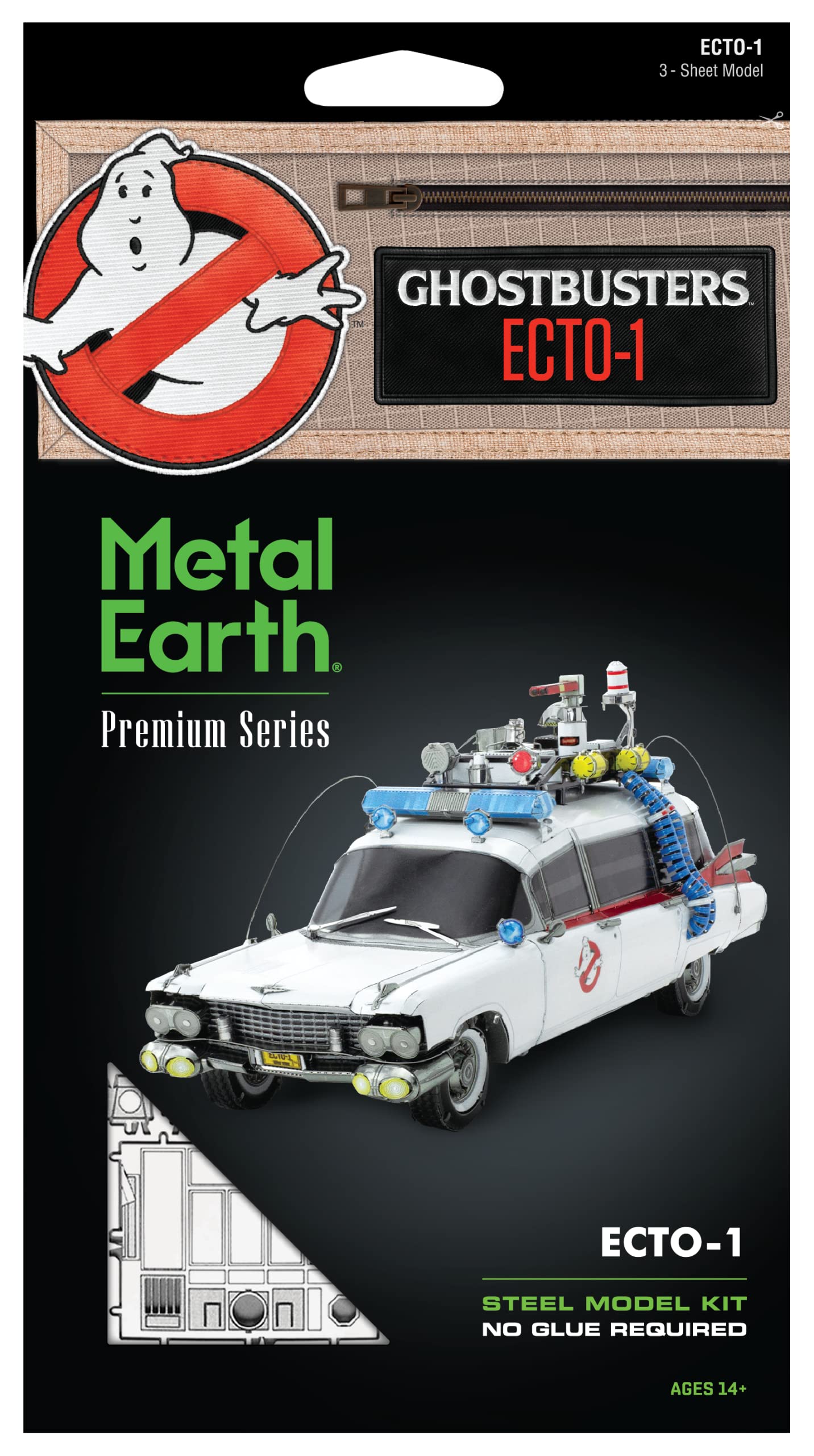 Metal Earth Fascinations Premium Series Ecto-1 Ghostbusters 3D Metal Model Kit