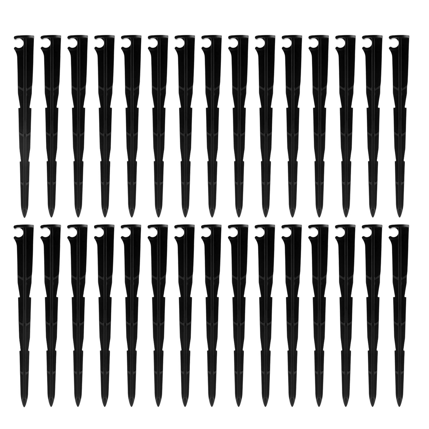 LUTER 50pcs Irrigation Drip Support Stakes Plastic for 1/4" Drip Lines Tubing Hose for Gardens, Flowers, Plants, Vegetable