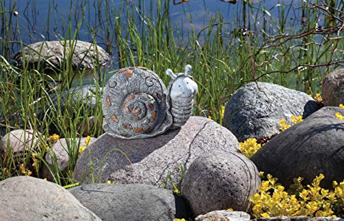 Roman Garden - Pebble Snail Statue, 5.75H, Pudgy Pals Collection, Resin and Stone, Decorative, Garden Gift, Home Outdoor Decor, Durable, Long Lasting