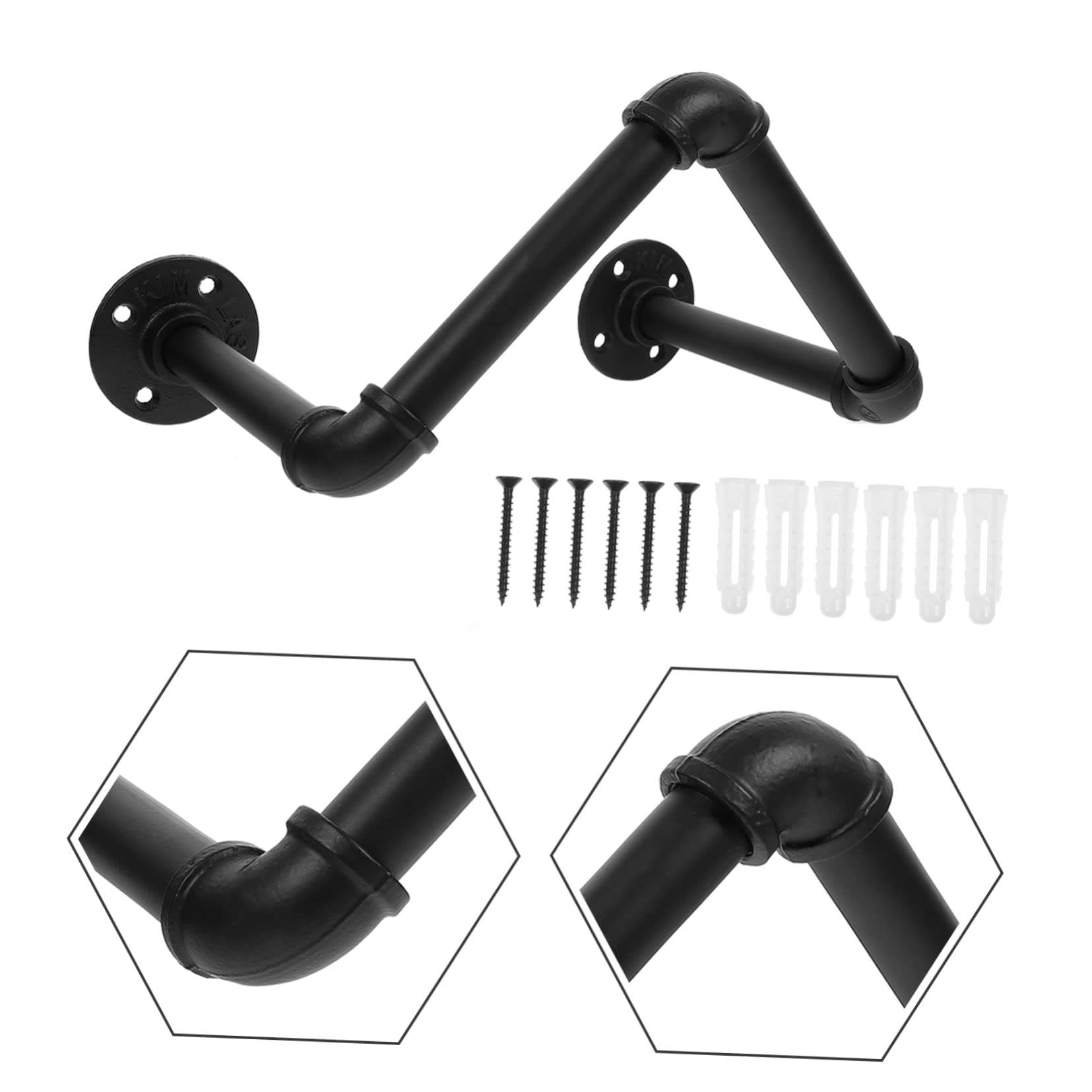 2 Sets Wall Mount Hanging Rack Towel Rack Industrial Towel Rack Hanging Towel Holder Multi-functional Storage Rack Towel Organizer Holder Storage Holder Retro Rack
