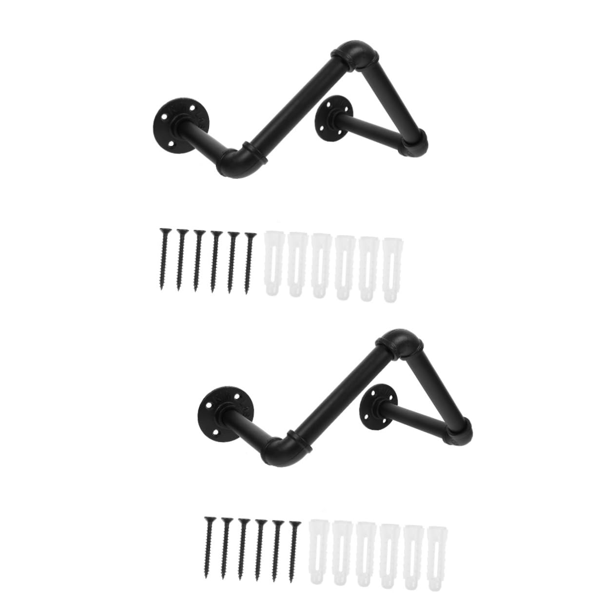 2 Sets Wall Mount Hanging Rack Towel Rack Industrial Towel Rack Hanging Towel Holder Multi-functional Storage Rack Towel Organizer Holder Storage Holder Retro Rack