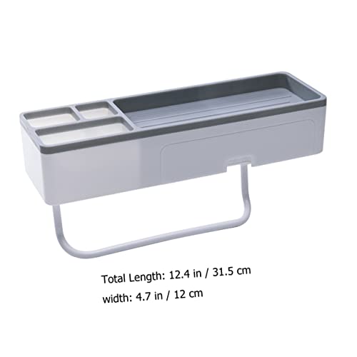 GATHINESS Shelves Bathroom Storage Rack Bathroom Wall Mounted Towel Hanger Adjustable Shelves Corner Shower Pot bar Rack Hand Towel bar Towel Rod Storage Basket Nail Free Shelf