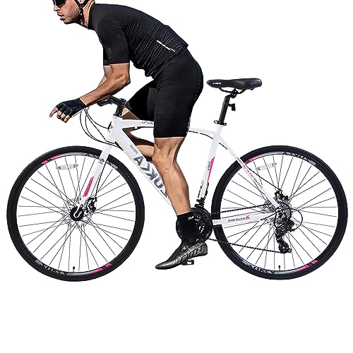 petolovty Hybrid Road Bikes for Men and Women, 700C/28 Inch Road Bikes, 24 Speed Commuter Bike with Sturdy Frame