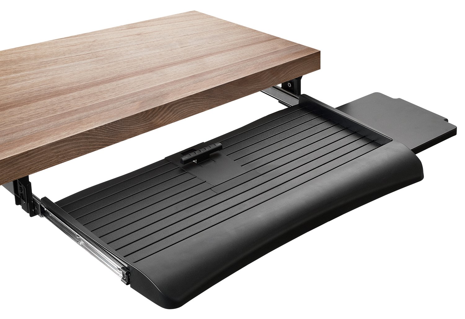Mount-It! Keyboard Drawer Under Desk with Mouse Platform, Easy-Glide Sliding Under-Counter Computer Keyboard Tray 21 inch Wide