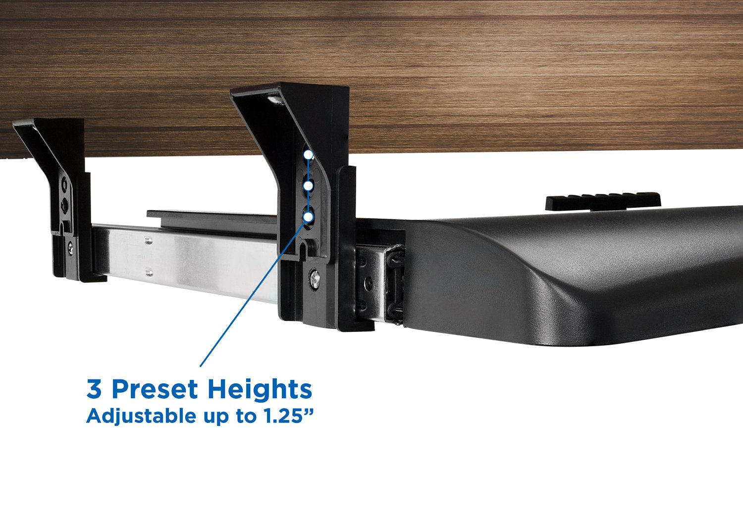 Mount-It! Keyboard Drawer Under Desk with Mouse Platform, Easy-Glide Sliding Under-Counter Computer Keyboard Tray 21 inch Wide