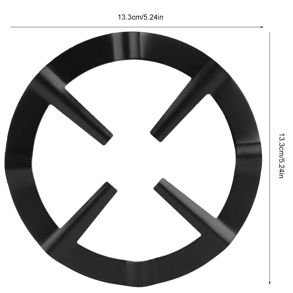 Haofy Stainless Iron Stove Support Rack, Cast Iron Wok Support Ring, Black Moka Coffee Pot Shelf Round Milk Pot Rack Gas Range Burner Grate Support Stand Kitchen