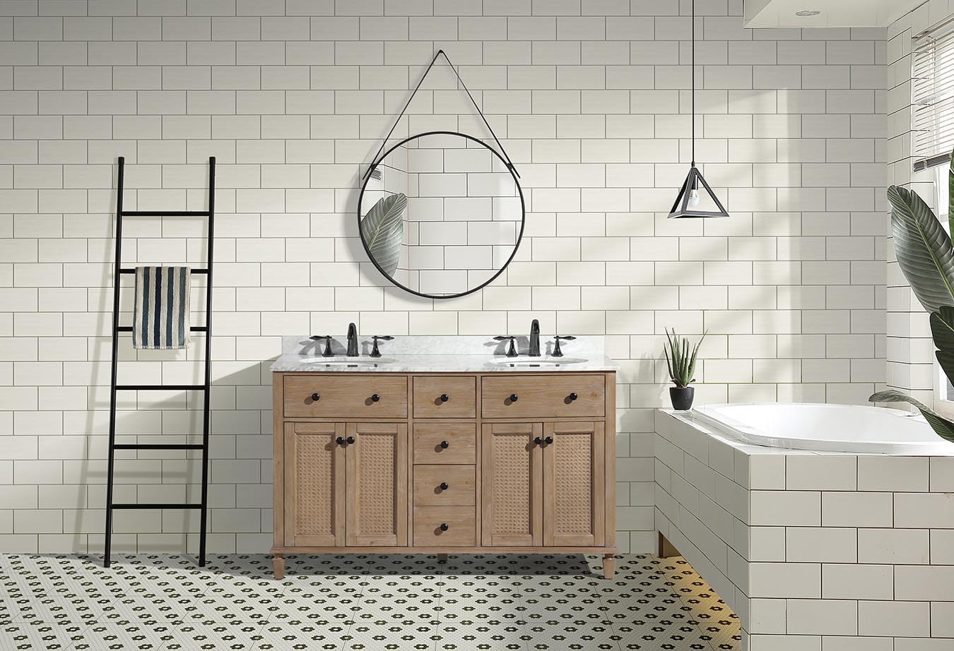 Ari Kitchen & Bath Annie 55" Bathroom Vanity Weathered Fir