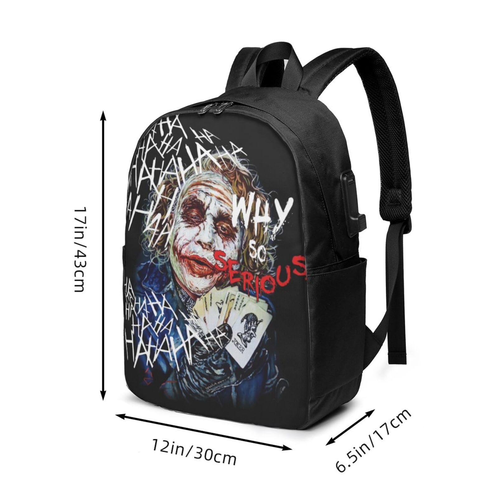 VNCXCNCN Joker Laptop Backpack Sports Backpack Band Elements Travel Backpack Classic Backpack With USB port