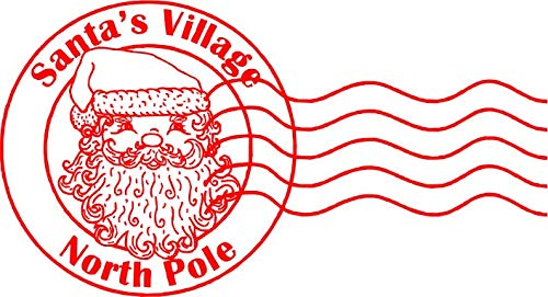 North Pole Santa Postmark Rubber Stamp Set w/Ink Pad