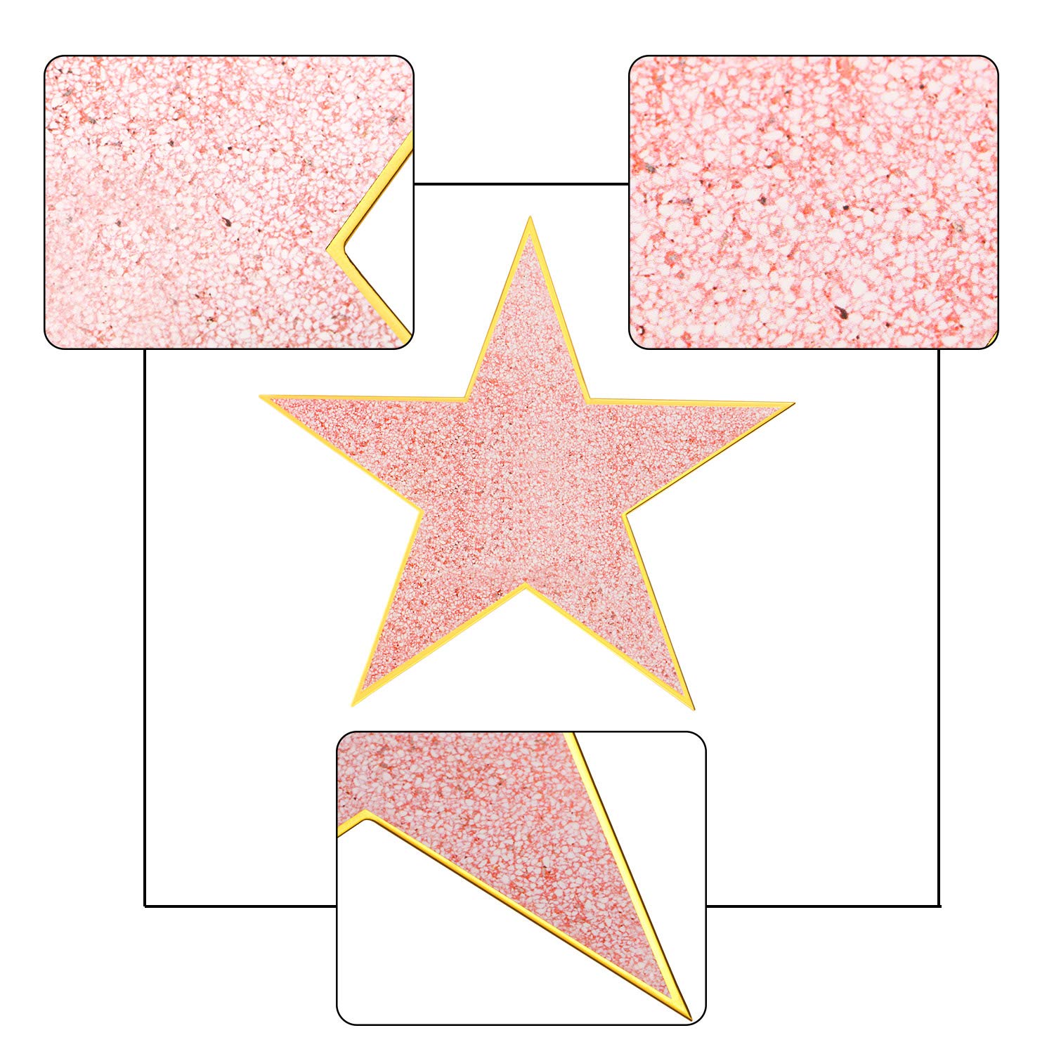 6 Inch Mini Star Paper Cutouts, Complete with Glitter Cardboard Stars and Twinkling Stars for Party Classroom Table DIY Decoration (24)